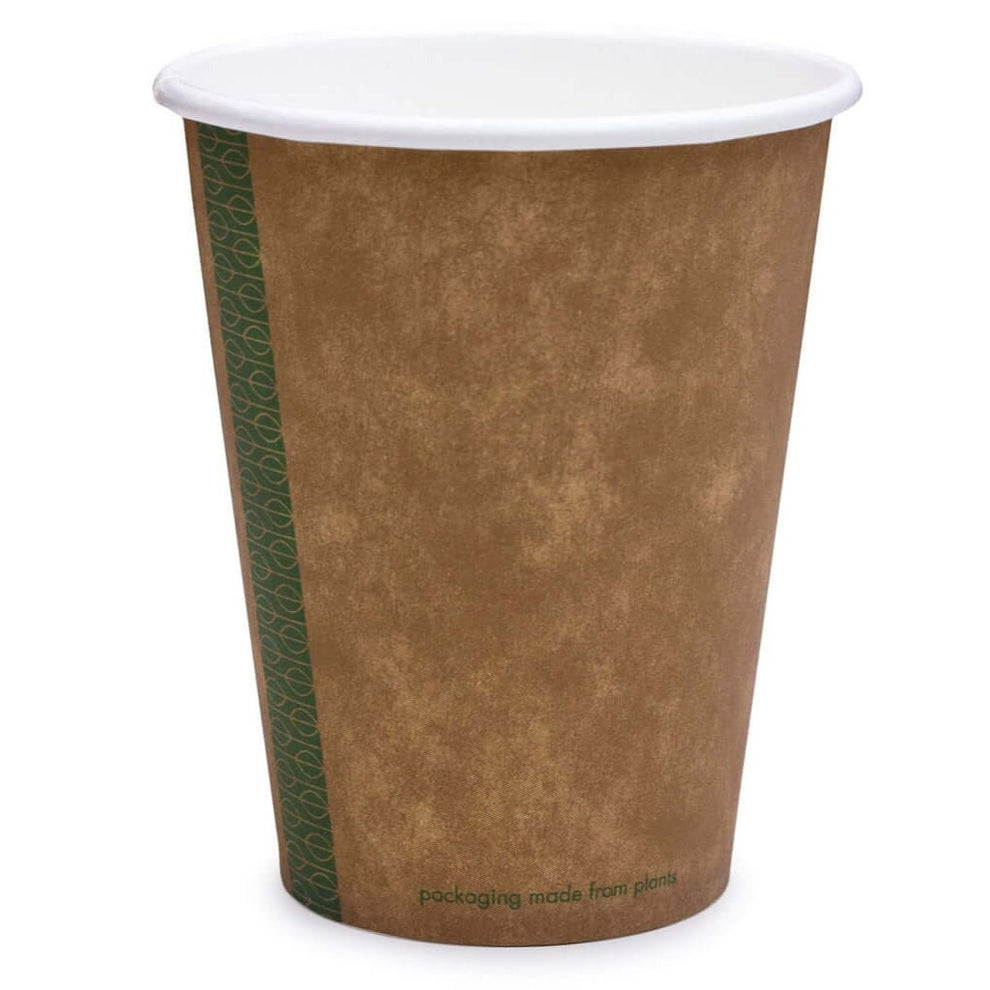 12oz Vegware Kraft Single Wall Disposable Cups | Pack of 100 – Bulk Coffee