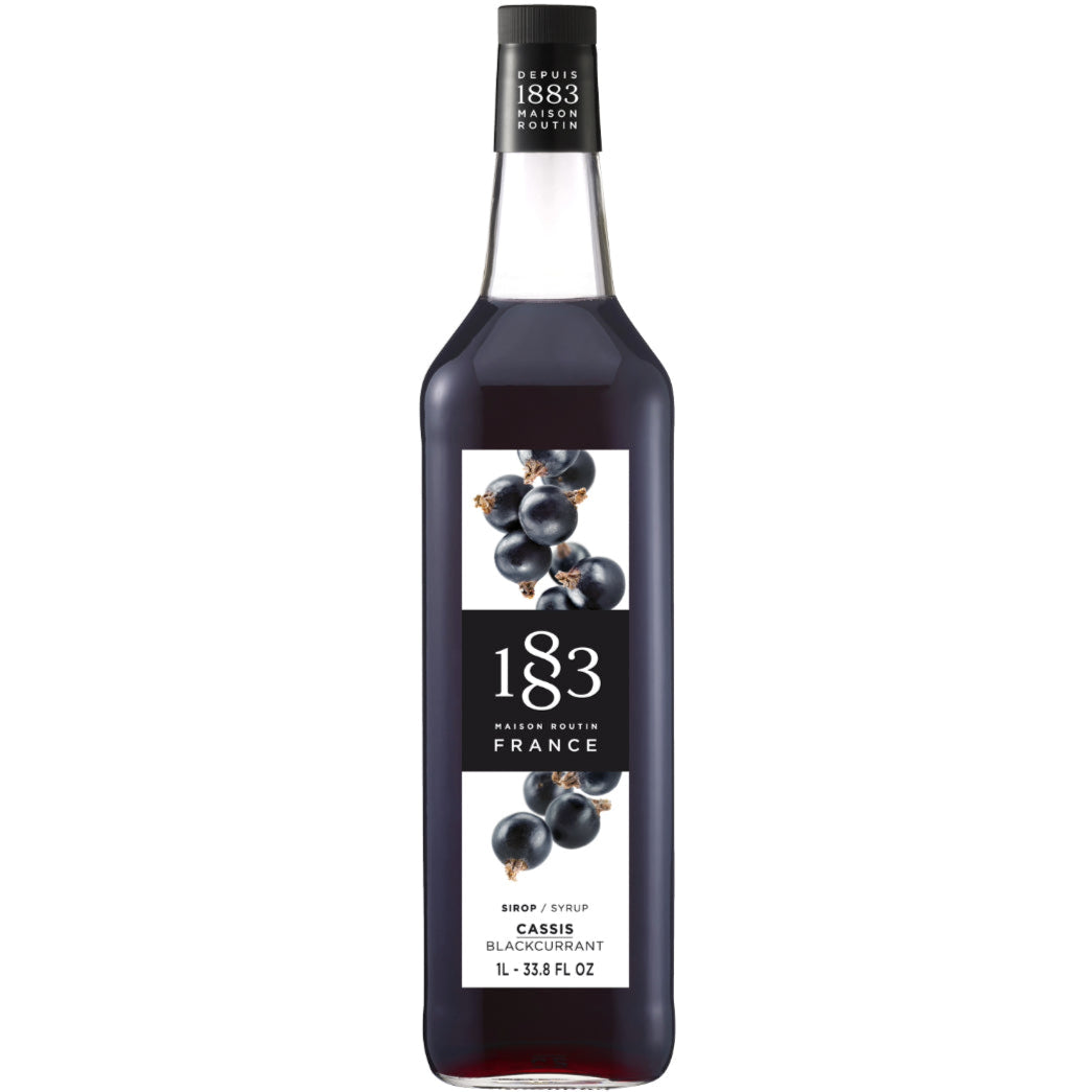 1883 Maison Routin Blackcurrant Syrup | 1 Litre Glass Bottle – Bulk Coffee