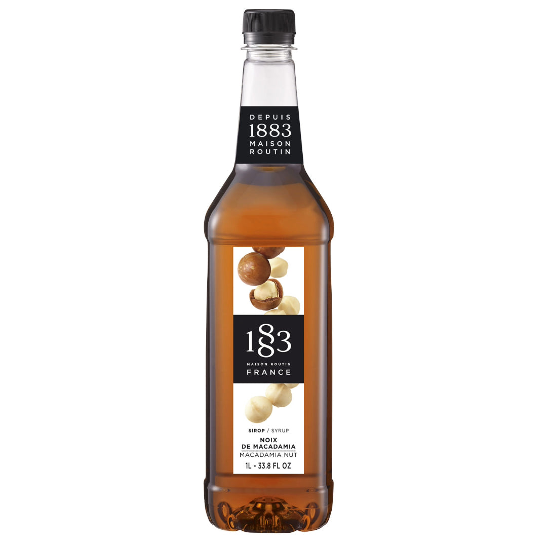 1883 Maison Routin Macadamia Syrup | 1 Litre Plastic Bottle – Bulk Coffee