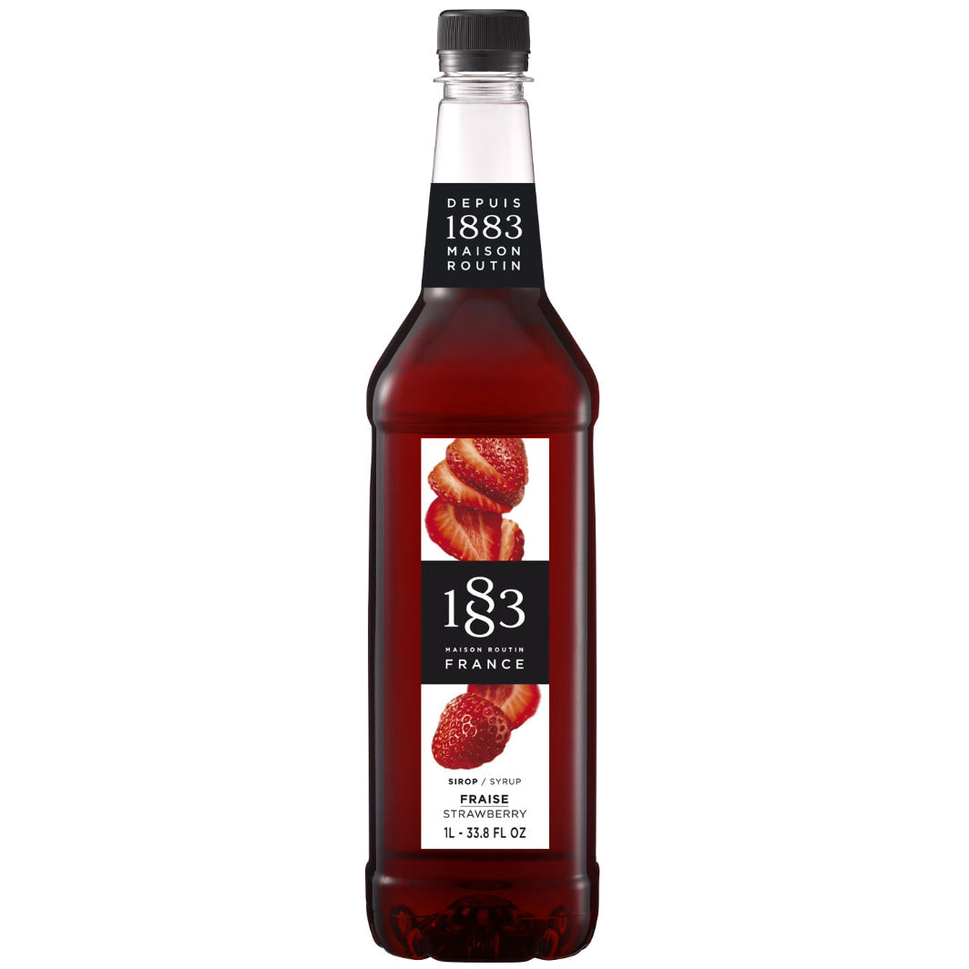 1883 Maison Routin Strawberry Syrup | 1 Litre Plastic Bottle – Bulk Coffee