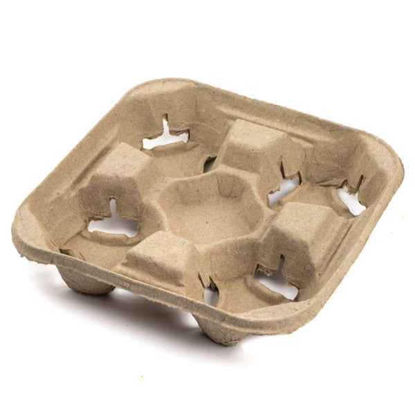 4 Cup Cardboard Carry Trays | Box Of 180 | Bulk Coffee Company