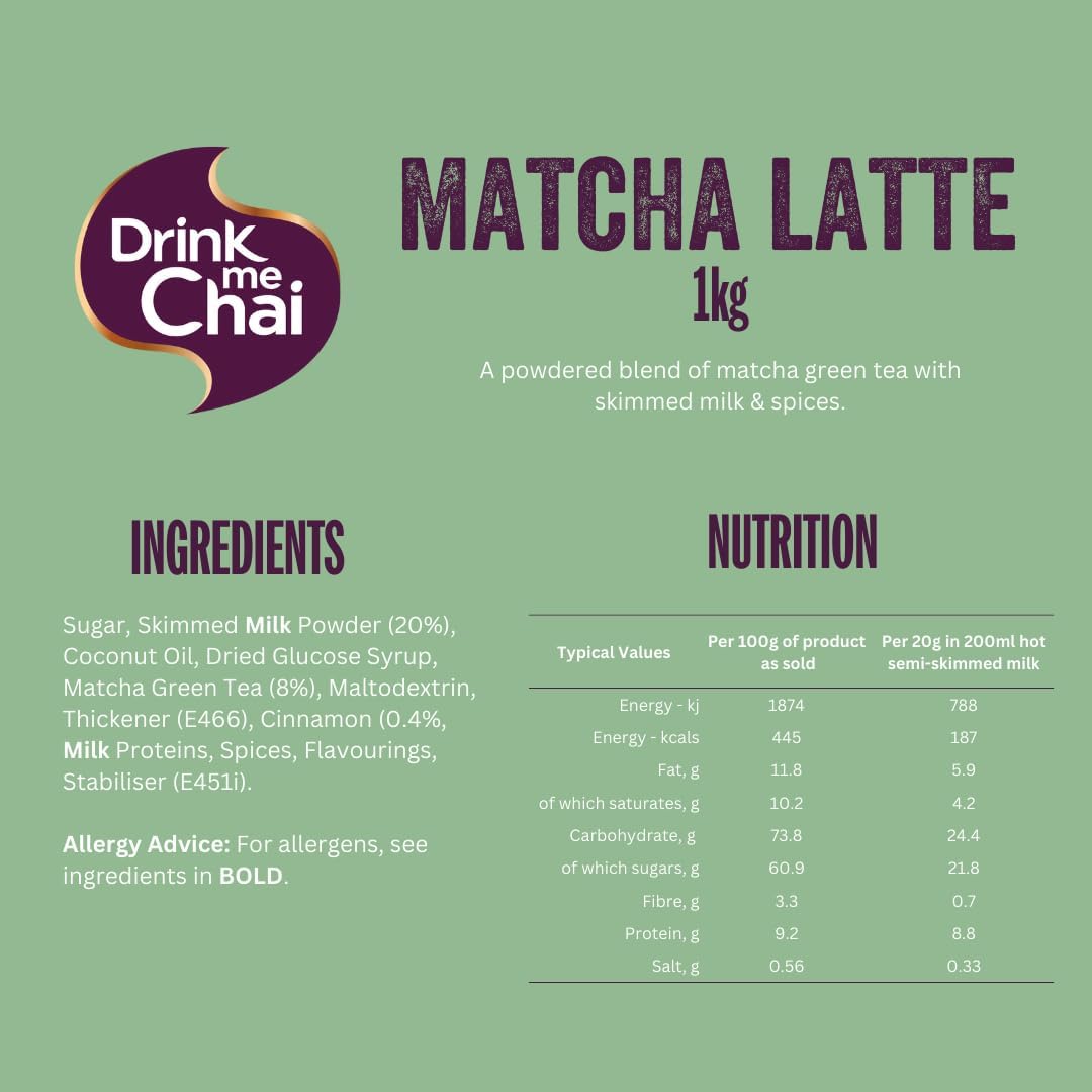 Drink Me Chai | Matcha Latte | 4 x 1kg – Bulk Coffee