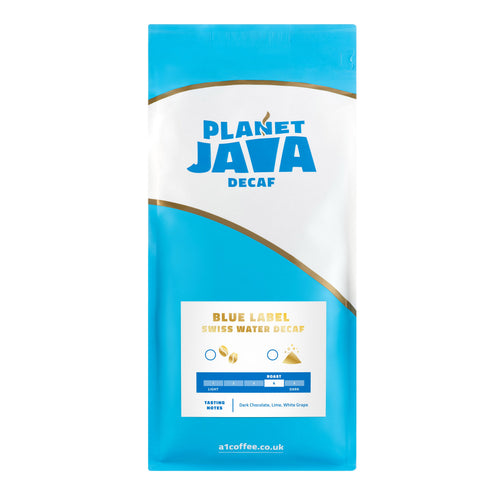 Planet Java Blue Label Swiss Water Decaf 100% Arabica Coffee Beans | 20 ...