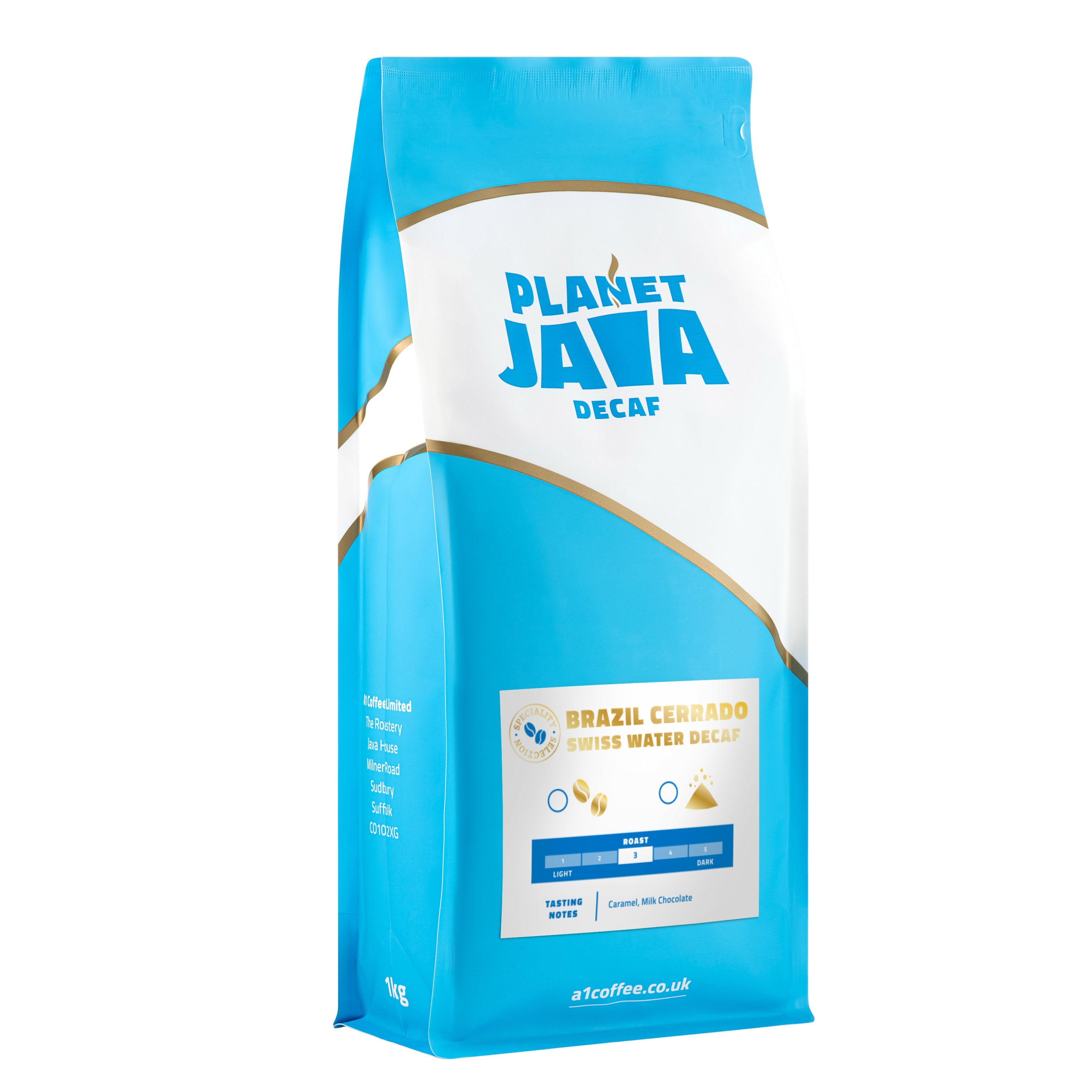 Planet Java 100% Arabica Brazil SW Decaf Coffee Beans | 1kg Bag – Bulk ...
