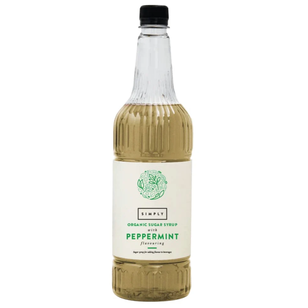 Simply Organic Peppermint Syrup | 1 Litre Plastic Bottle – Bulk Coffee