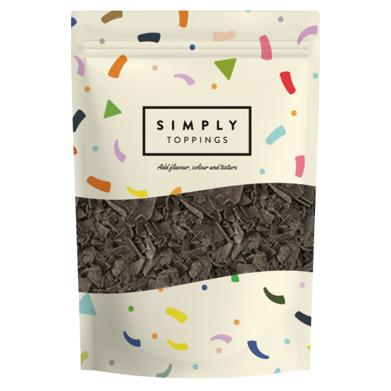 Simply Dark Chocolate Flakes | 300g Resealable Pouch | Bulk Coffee