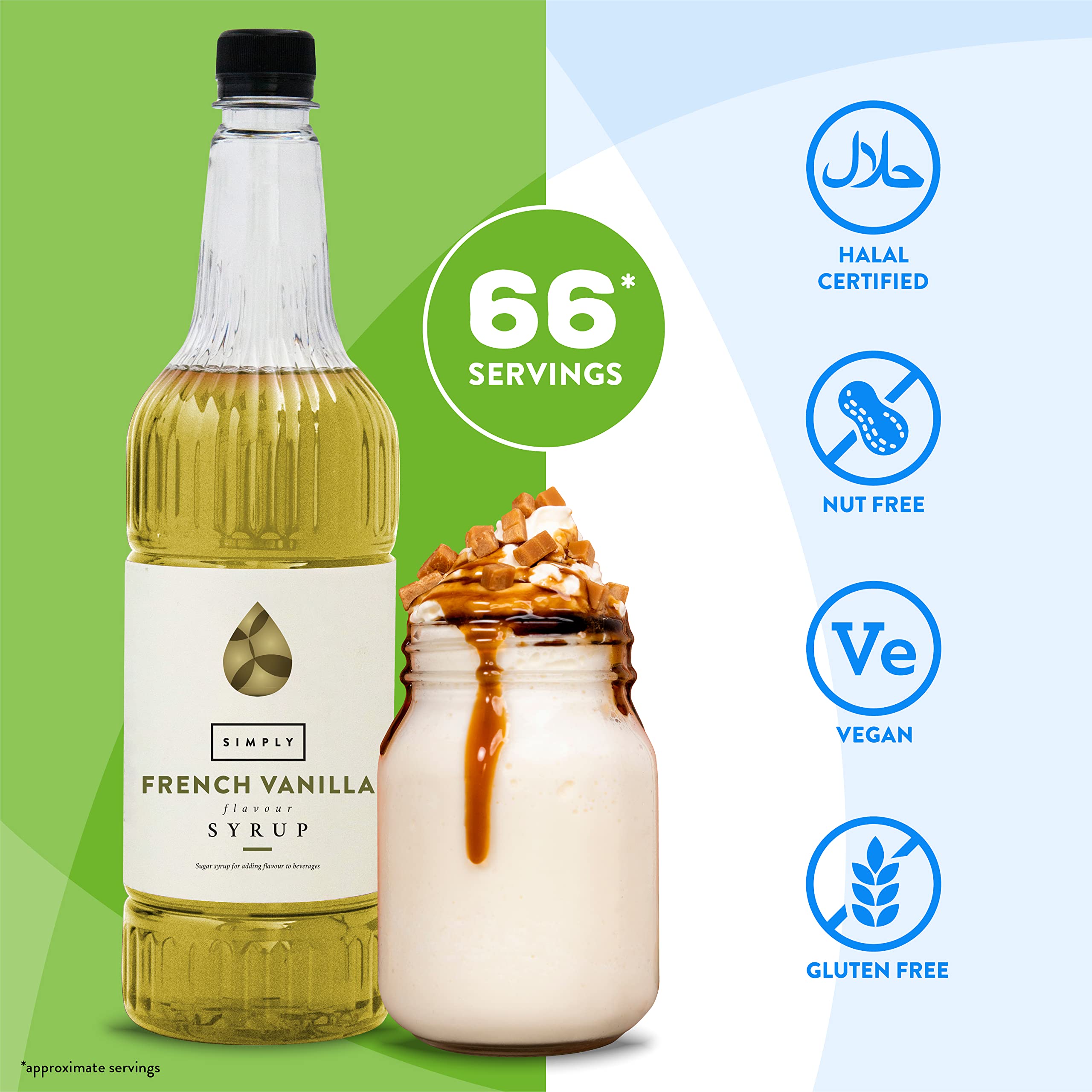 Simply French Vanilla Sugar Free Syrup | 1 Litre Bottle – Bulk Coffee ...