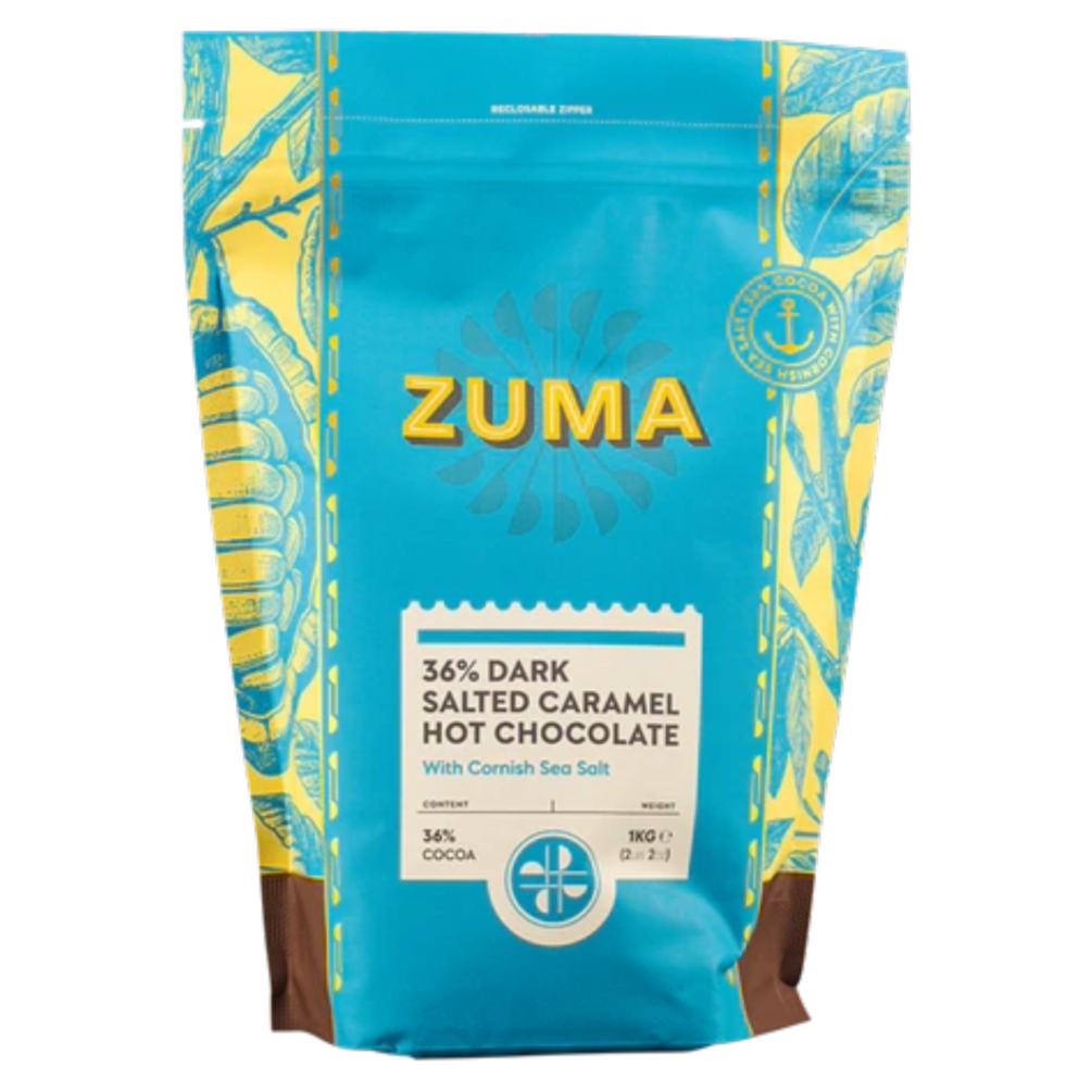 Zuma 36% Cocoa Salted Caramel Hot Chocolate Powder | 8 x 1kg Bags ...
