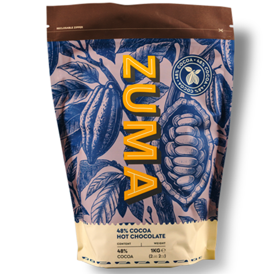 Zuma 48% Cocoa Hot Chocolate Powder | 8 x 1kg Bags – Bulk Coffee